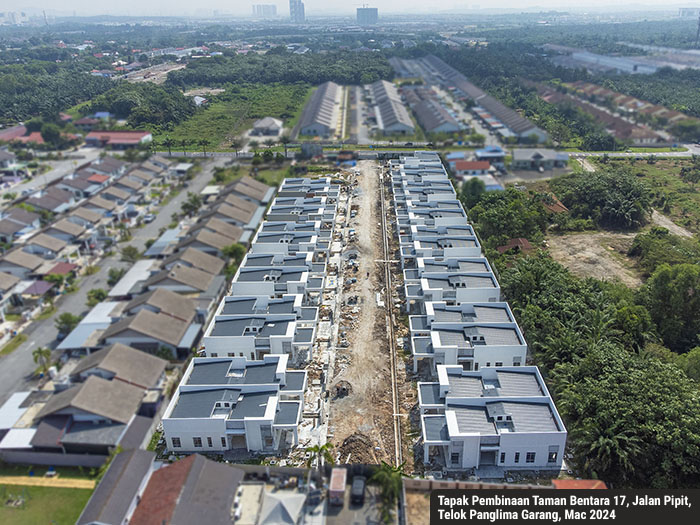 Perkembangan Terbaru Taman Bentara 17 - Rumah Berkembar (Semi-D) Satu Tingkat - Mega 3 Housing